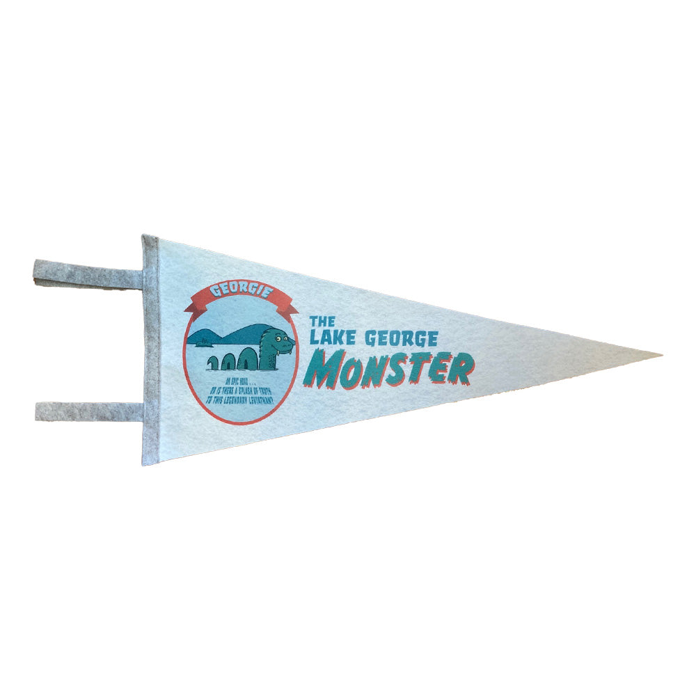 Lake George Monster Pennant - Funny Cryptid and Lore Themed Wall Decor ...